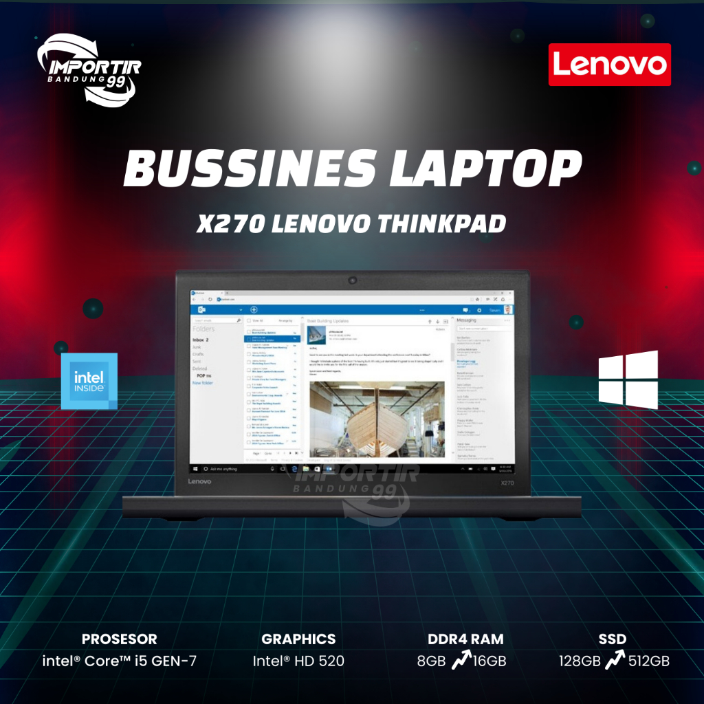 Jual Laptop Lenovo Thinkpad X270 Core i5 Gen 7 RAM 8GB SSD 256GB Like New Bergaransi | Shopee ...