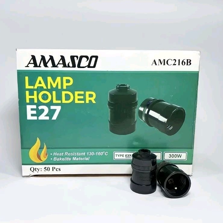 Jual Amasco Fitting Lampu Gantung AMC 216B Model Broco E27 | Shopee ...