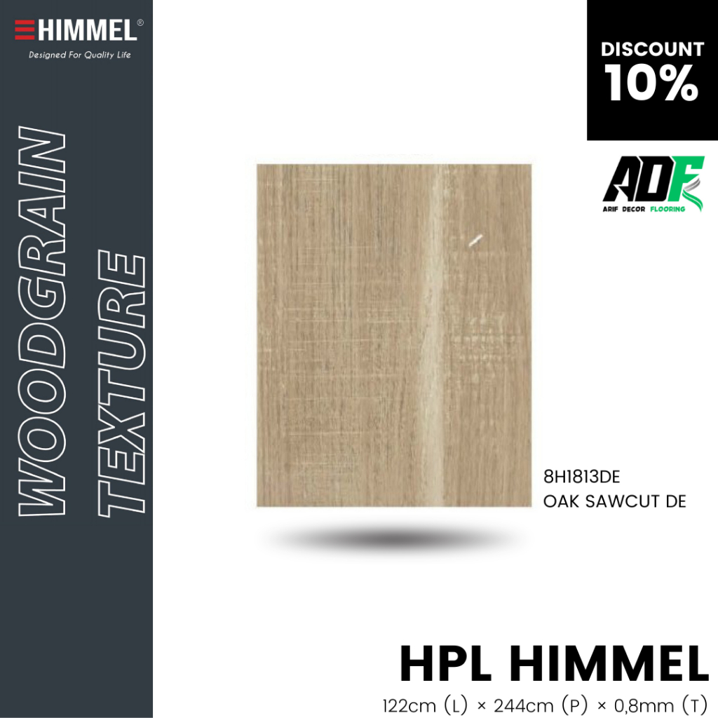 Jual HPL HIMMEL WOODGRAIN TEXTURE 8H1813DE Pelapis Furniture Meja ...