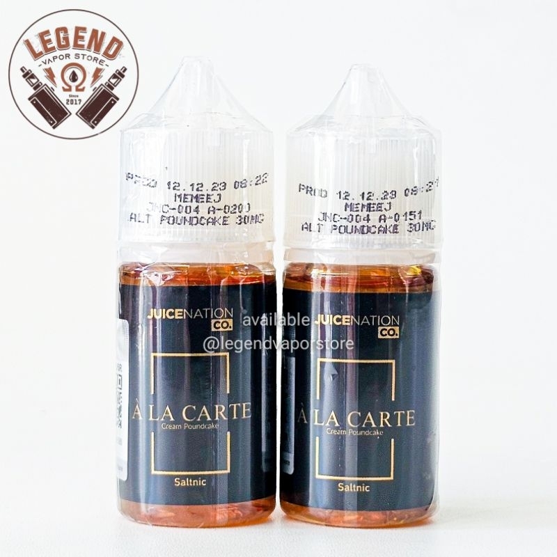 Jual SALT NIC - LIQUID ALA CARTE Cream Poundcake 30ML 30MG AUTHENTIC ...
