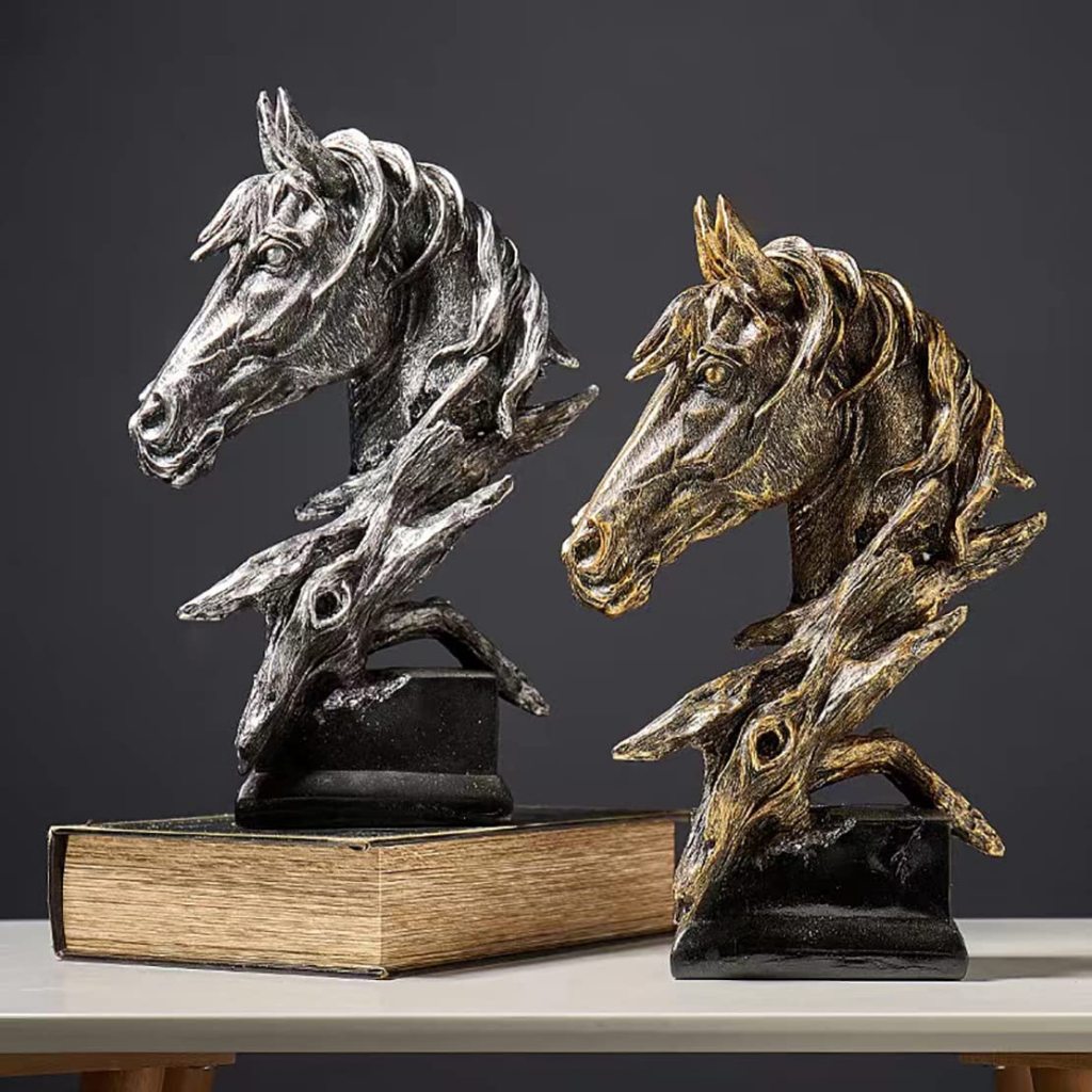 Jual Arten - Dekorasi Ruangan Kuda Emas & Silver | Patung Hewan | Ruang ...