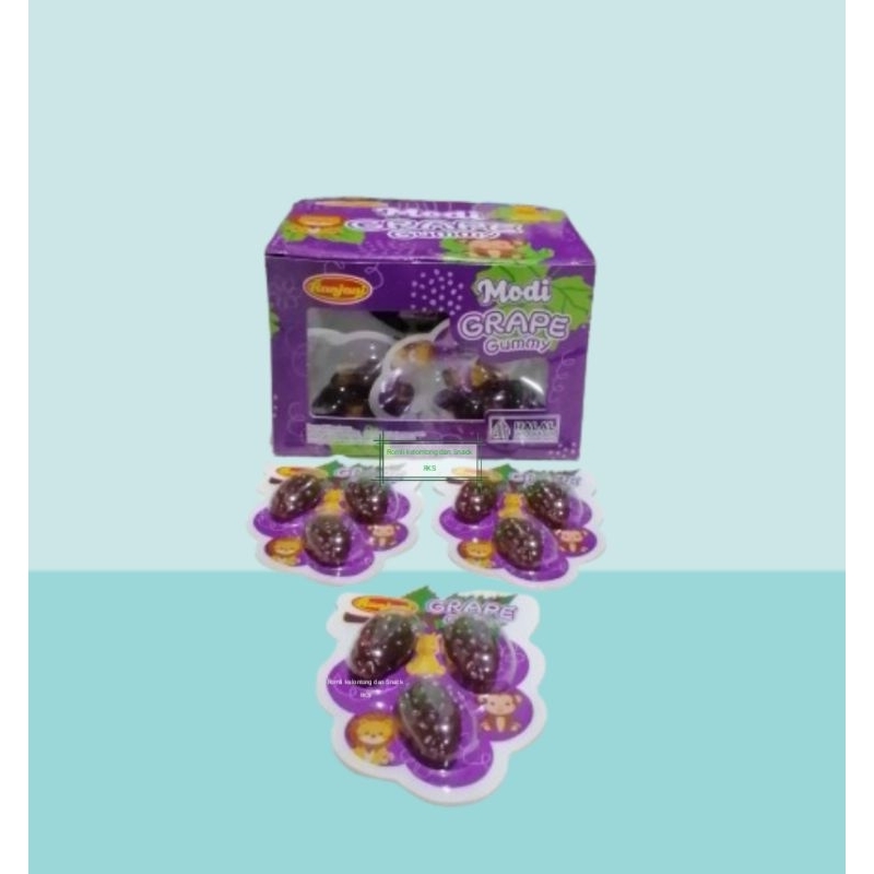 Jual Ranjani MODI GRAPE Gummy Candy Permen Bentuk Buah Anggur 1 Pak isi ...