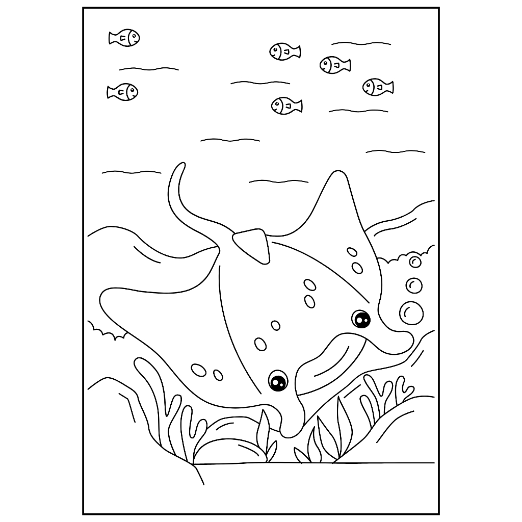 Jual LEMBAR SKETSA MEWARNAI TEMA IKAN HEWAN LAUT / MAINAN EDUKASI ...