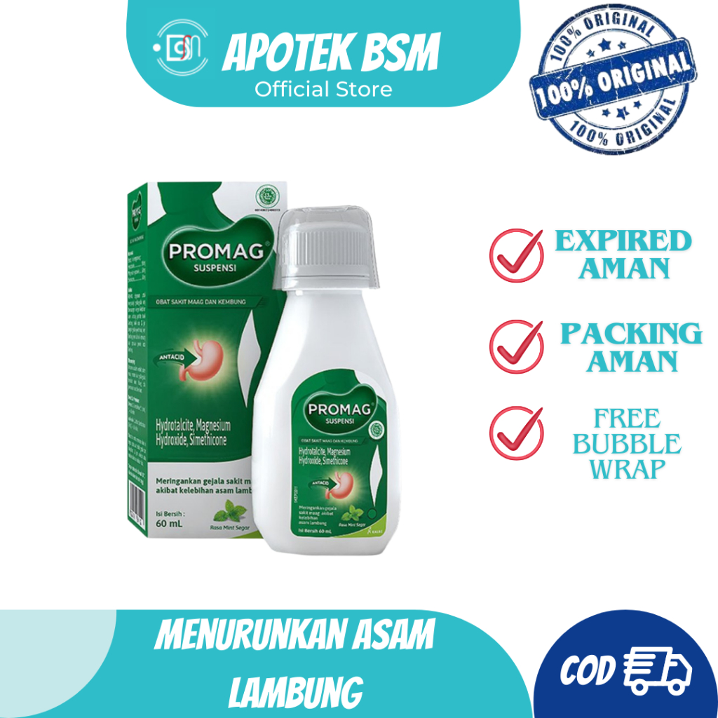 Jual Promag Cair (Sirup Suspensi) Obat Maag dan Kembung kemasan Botol ...