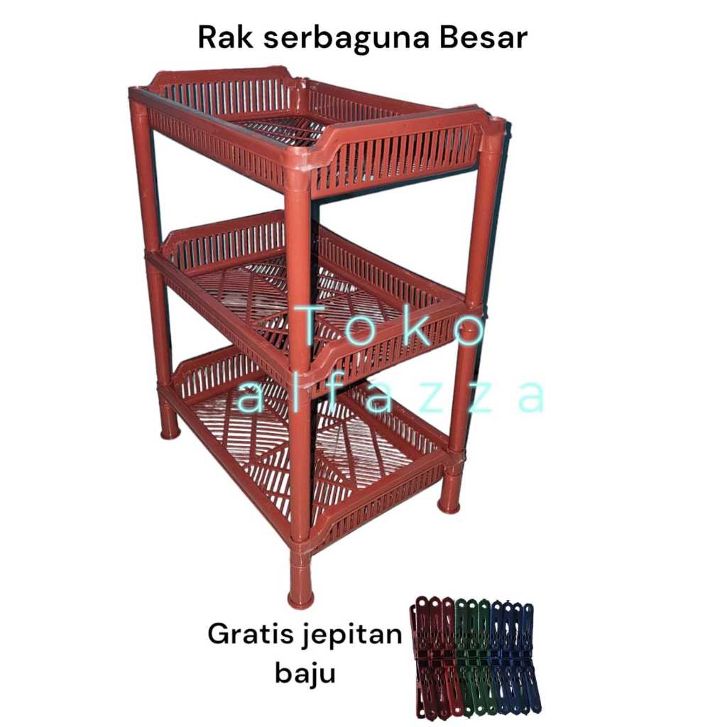 Jual RAK SERBAGUNA BESAR SUSUN 3 - RAK PLASTIK SUSUN | Shopee Indonesia