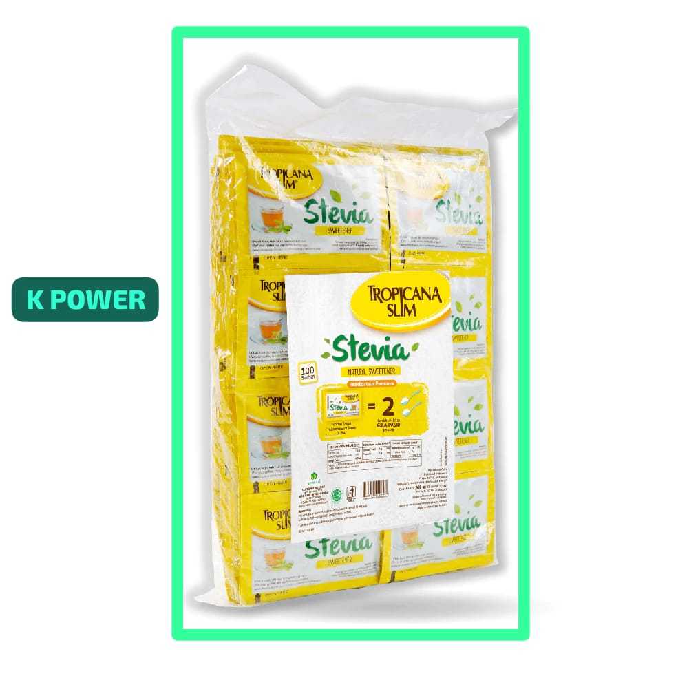 Jual Tropicana Slim Sweetener Stevia 100 Sachet - Pemanis Alami untuk ...