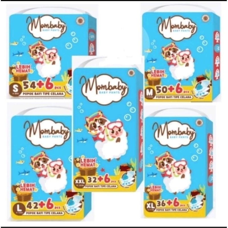 Jual MOMBABY PANTS S32+4 / M30+4 / L26+4 / XL22+4 / XXL20+4 / S54+6 / M50+6 / L42+6/ XL36+6 ...
