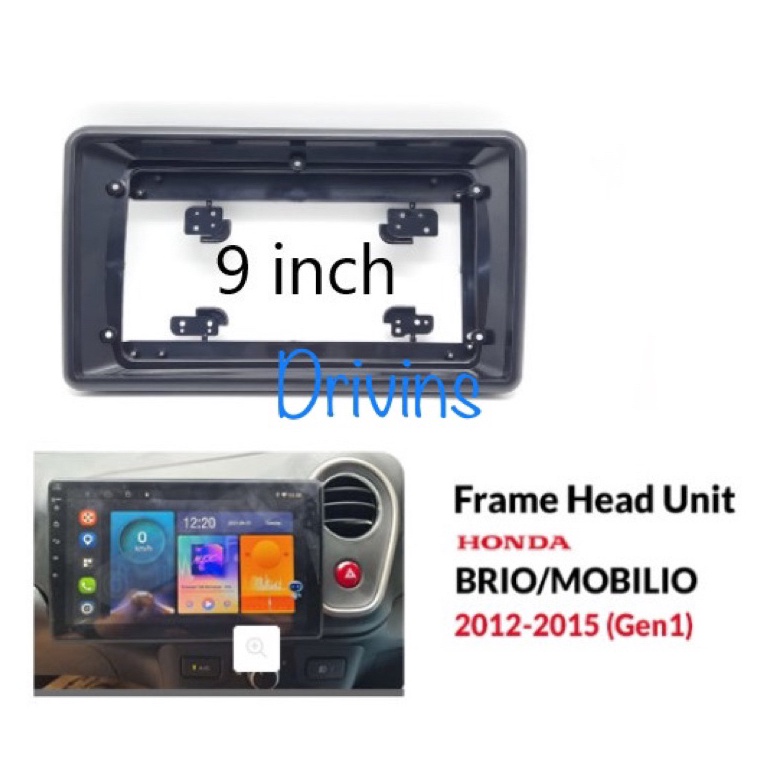 Jual SRH Frame Head Unit Double Din Android Honda Brio Mobilio 9 Inch ...