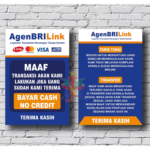 Jual STIKER VINYL BRILINK PENGUMUMAN 20X30 CM dan 15x20 CM | Shopee ...