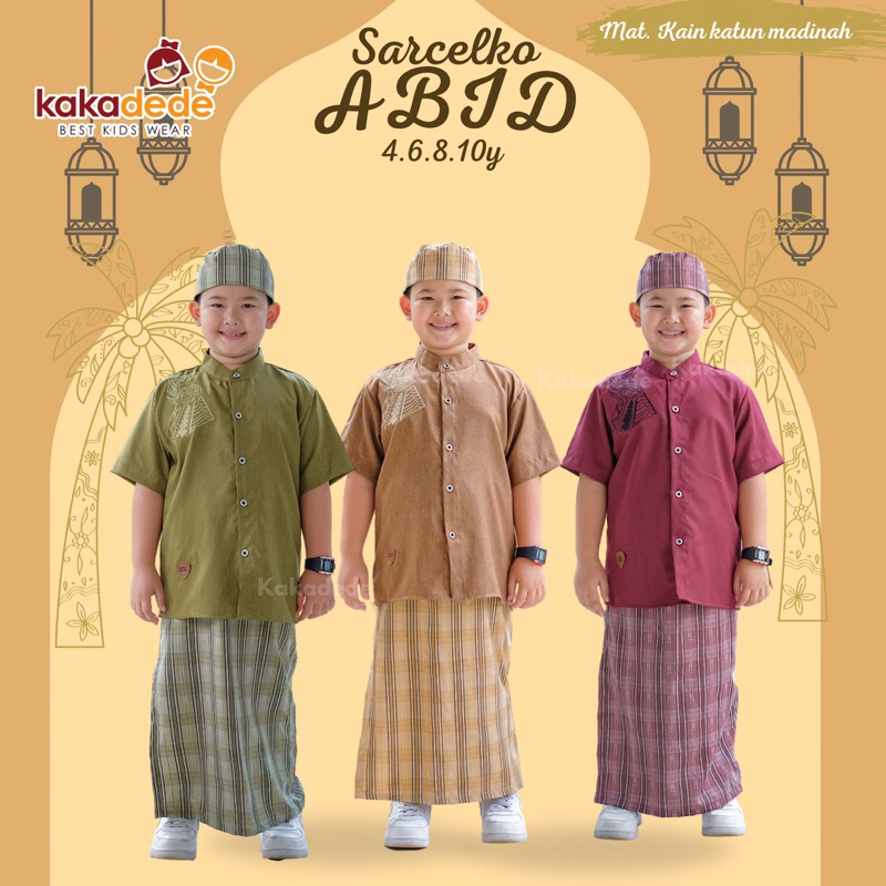 Jual ABID SET SARCELKOCI | setelan sarung celana koko peci anak sarcel ...