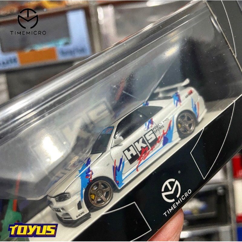 Jual Time Micro - Nissan GTR R34 Open Hood White HKS | Shopee Indonesia