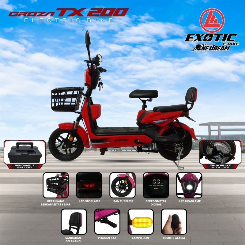 Jual SEPEDA LISTRIK EXOTIC GROZA TX 200/ EXOTIC BLITZ / FACTOR FC 810 ...