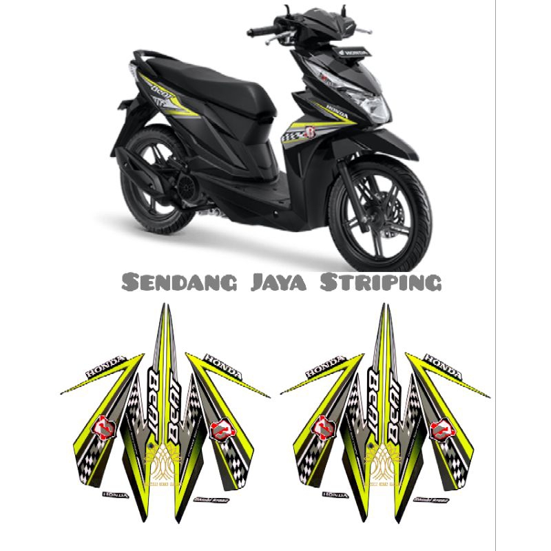 Jual STIKER STRIPING LIS LES POLET STICKER BODY MOTOR HONDA BEAT FI ...