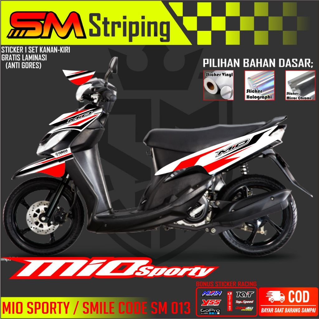 Jual STRIPING VARIASI MOTOR YAMAHA MIO SPORTY OLD MIO SMILE STIKER MIO ...