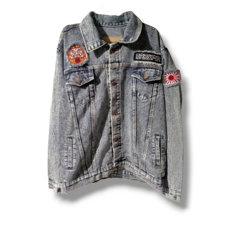 Jual DENIM JACKET DARUMA FULL RIPPED / SOBEK-SOBEK | Shopee Indonesia
