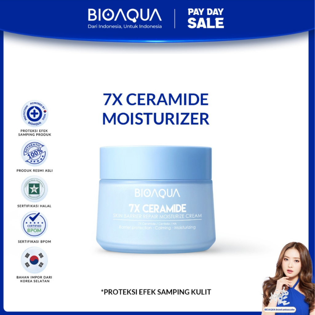 Jual BIOAQUA 7X Ceramide Skin Barrier Repair Moisturizer Cream 50g ...