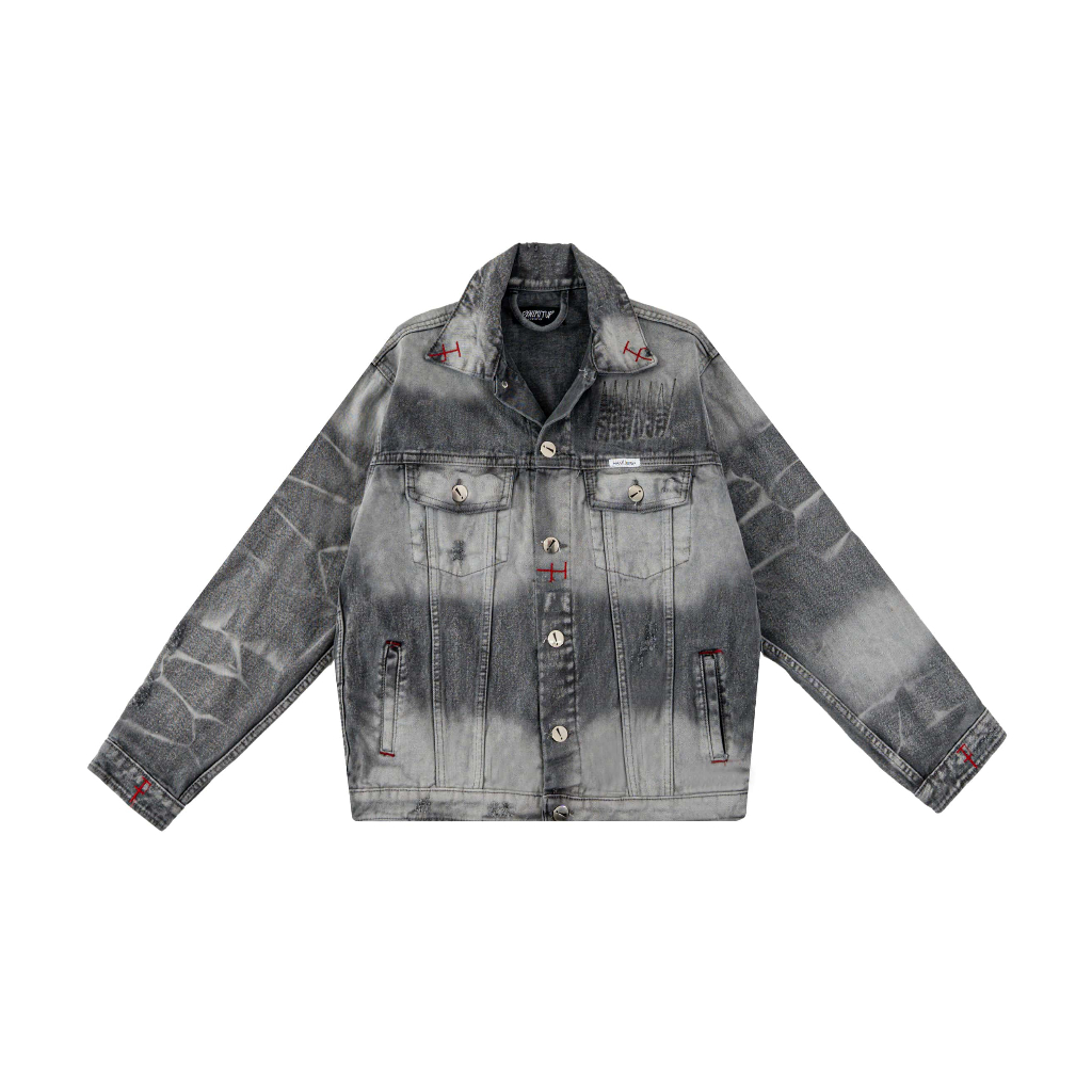 Jual A1 Jacket Cloud Grey Wash - Denim Jacket | Shopee Indonesia