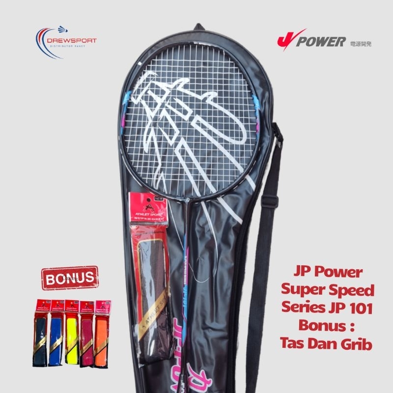 Jual RAKET BADMINTON JP POWER SUPER SPEED SERIES BONUS TAS DAN GRIB ...