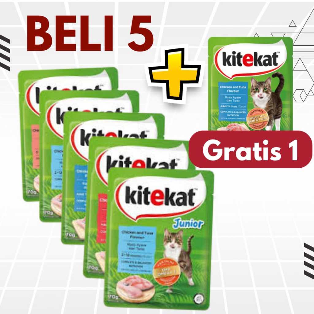 Jual KITEKAT POUCH 70G | WETFOOD | MAKANAN BASAH KUCING | Shopee Indonesia