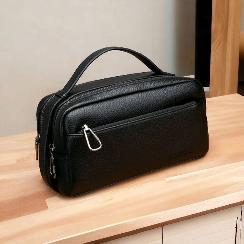 Jual Tas tangan handbag clutch bag pria cowok kulit import original GRC ...