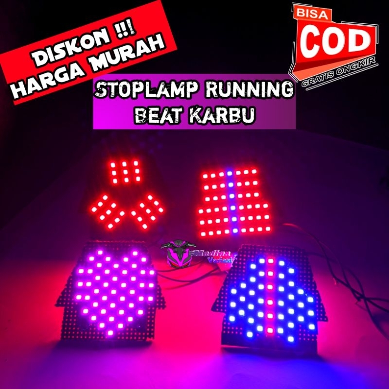Jual Lampu StopLamp Running Beat KARBU 8 mode otomatis dan ketika di ...