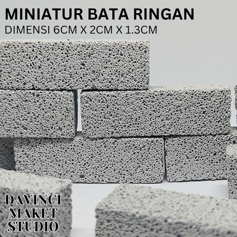 Jual Miniatur Hebel Bata Ringan Batako Batacon Bricon Skala Universal ...