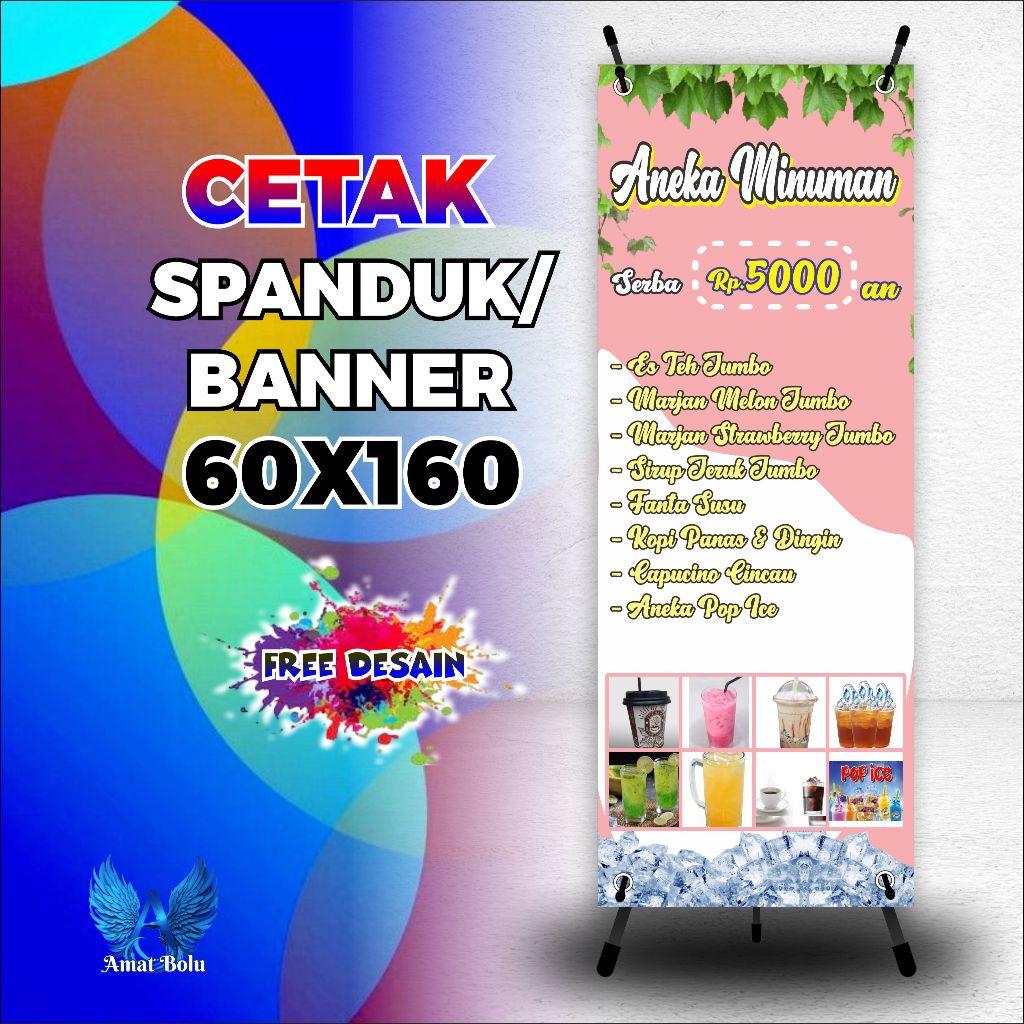 Jual Cetak Banner Cetak Spanduk ANEKA MINUMAN SERBA 5000 an Ukuran ...