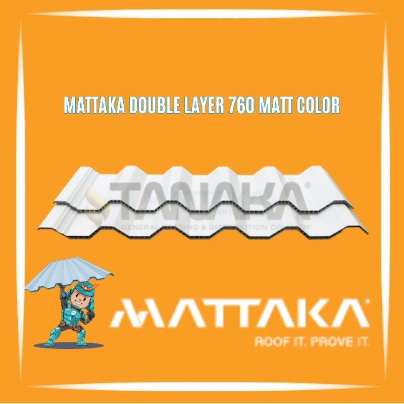 Jual MATTAKA Atap UPvc Double Layer 760 mm | Shopee Indonesia