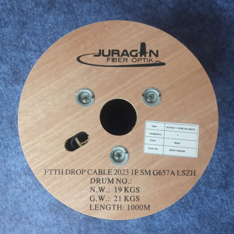Jual Dropcore 1 Core 3 Seling/FTTH Drop Cable 1 Core 1000m Fiber Optik ...