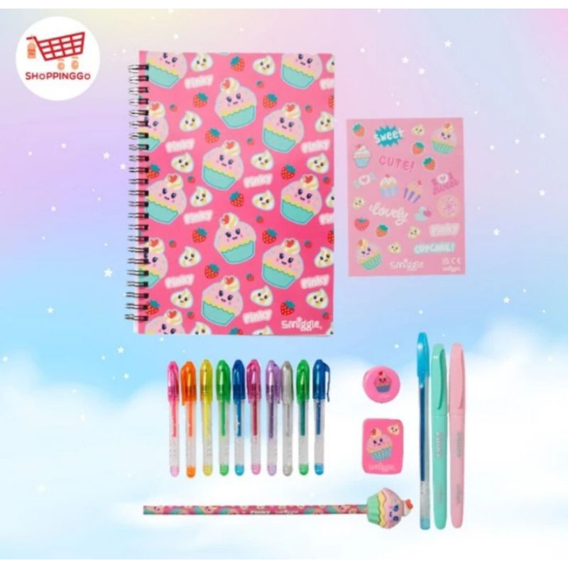 Jual Smiggle Kit Essentials Scented A5 Stationery Gift Pack | Shopee ...