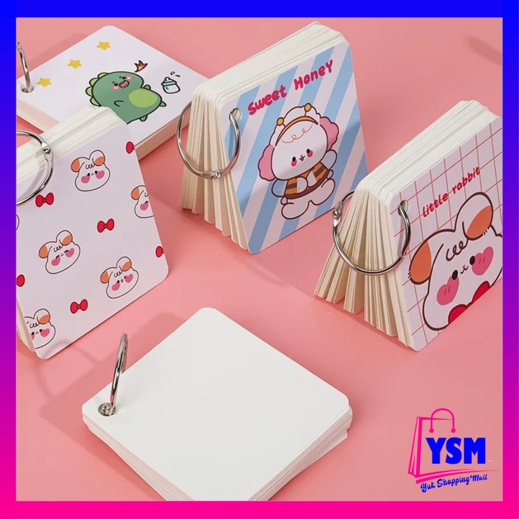 Jual YSM Notebook Ring Mini Isi 80 Lembar Buku Note Gantung Karakter Lucu Sticky Note Lucu ...