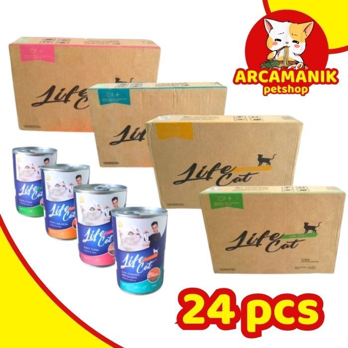 Jual Life cat kaleng 400gr x 24pcs ( 1 DUS isi 24 pcs ) KHUSUS GOJEK ...