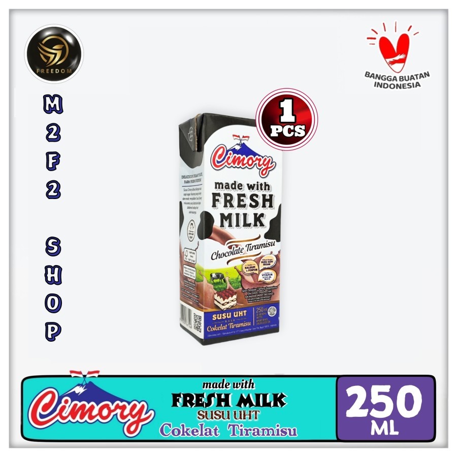 Jual Susu Cimory Fresh Milk Kotak UHT Chocolate Tiramisu - 250 ml ...