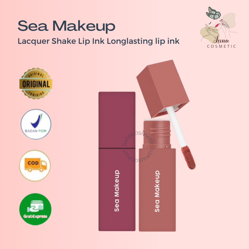Jual Sea Makeup Lacquer Shake Lip Ink Longlasting lip ink | Shopee ...
