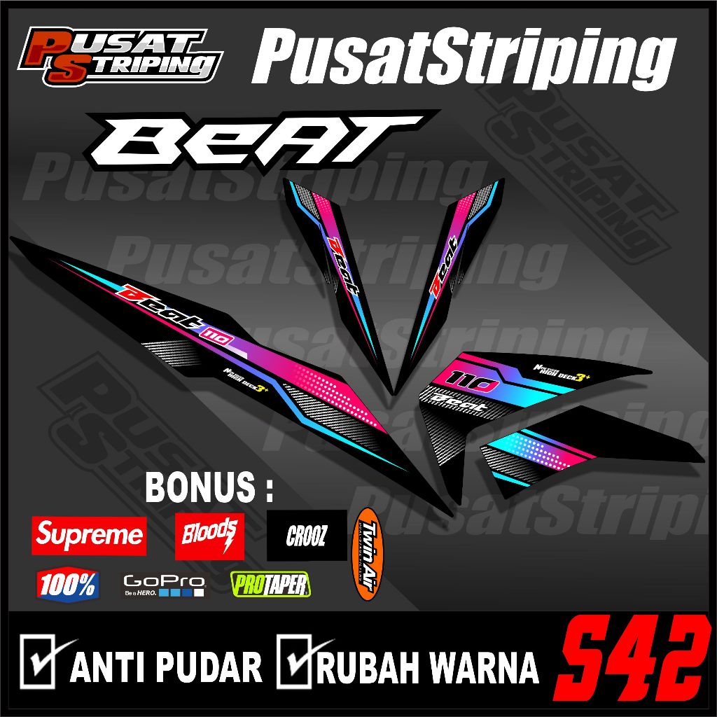 Jual S42 Striping Striping Beat Fi Street 2016 2017 2018 2019 ...