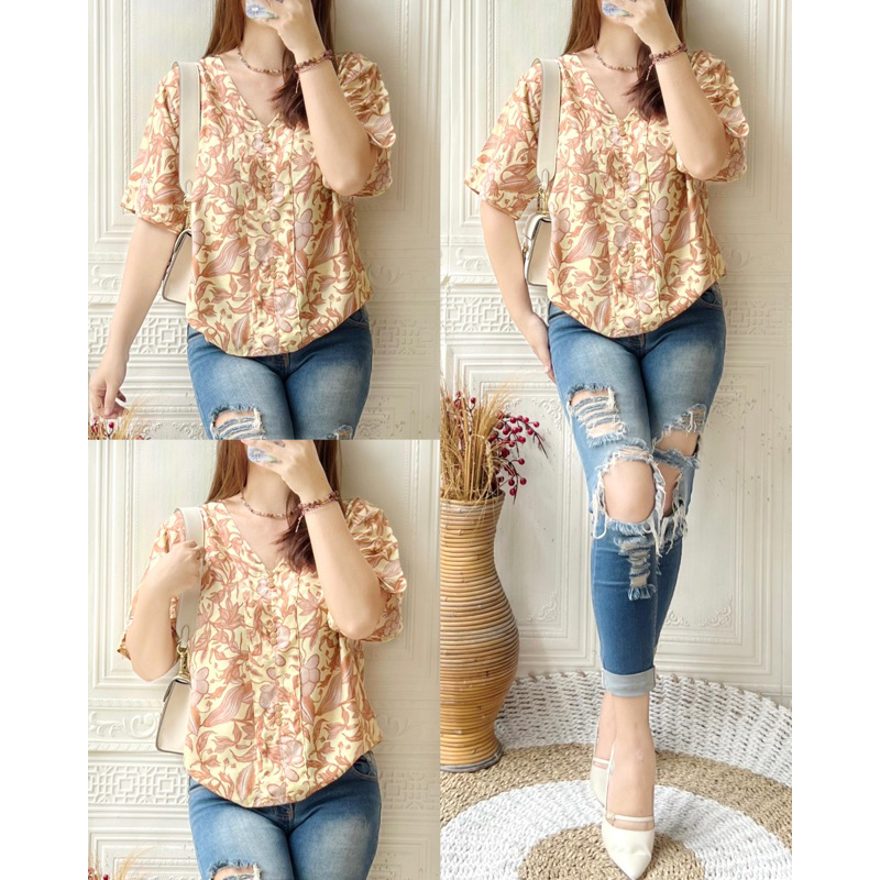 Jual ATASAN WANITA/ ATASAN RAYON/ ATASAN LEHER V/ BLOUSE WANITA/ BLOUSE ...