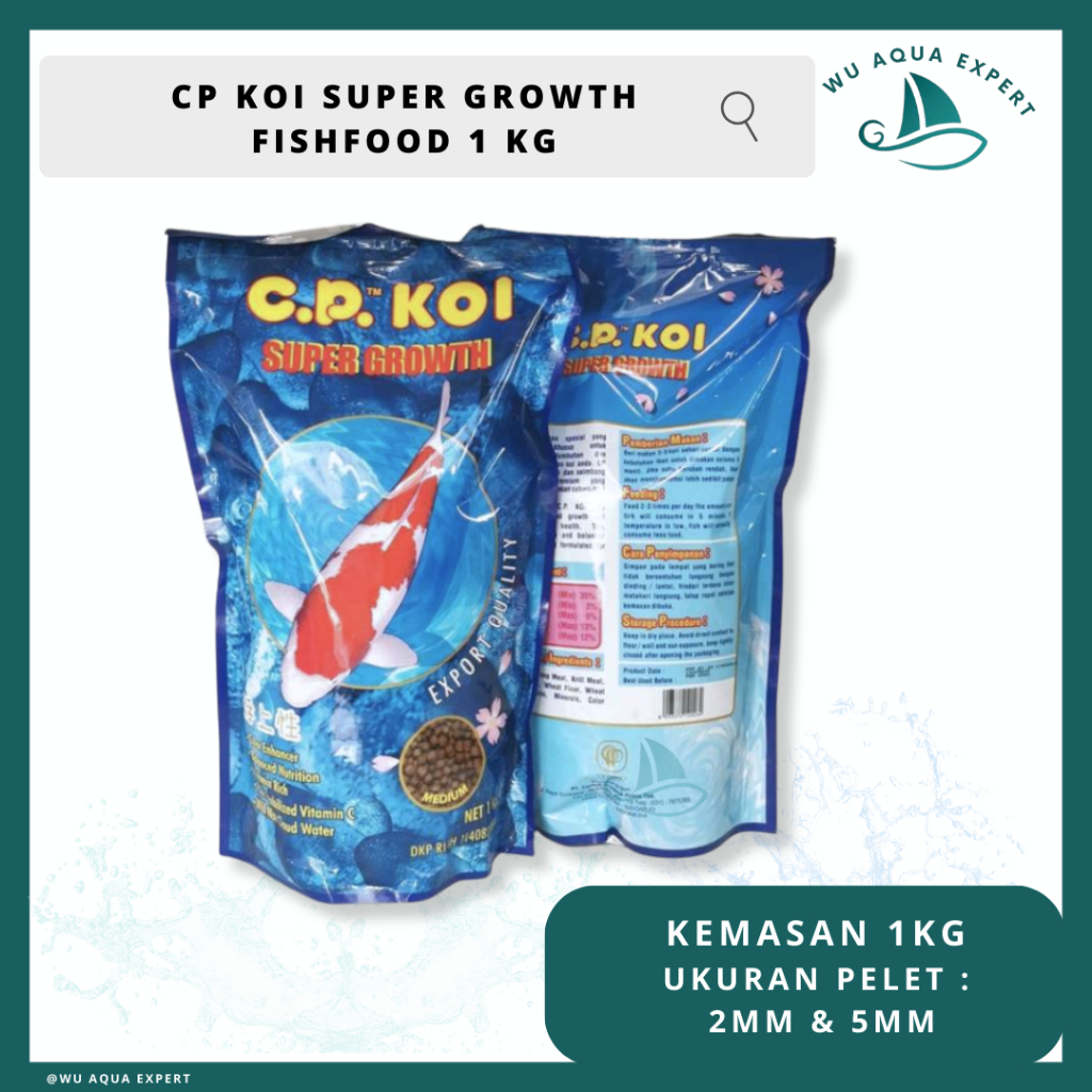 Jual CP KOI SUPER GROWTH 1 Kg PAKAN IKAN Small Medium CPP Pelet Makanan ...