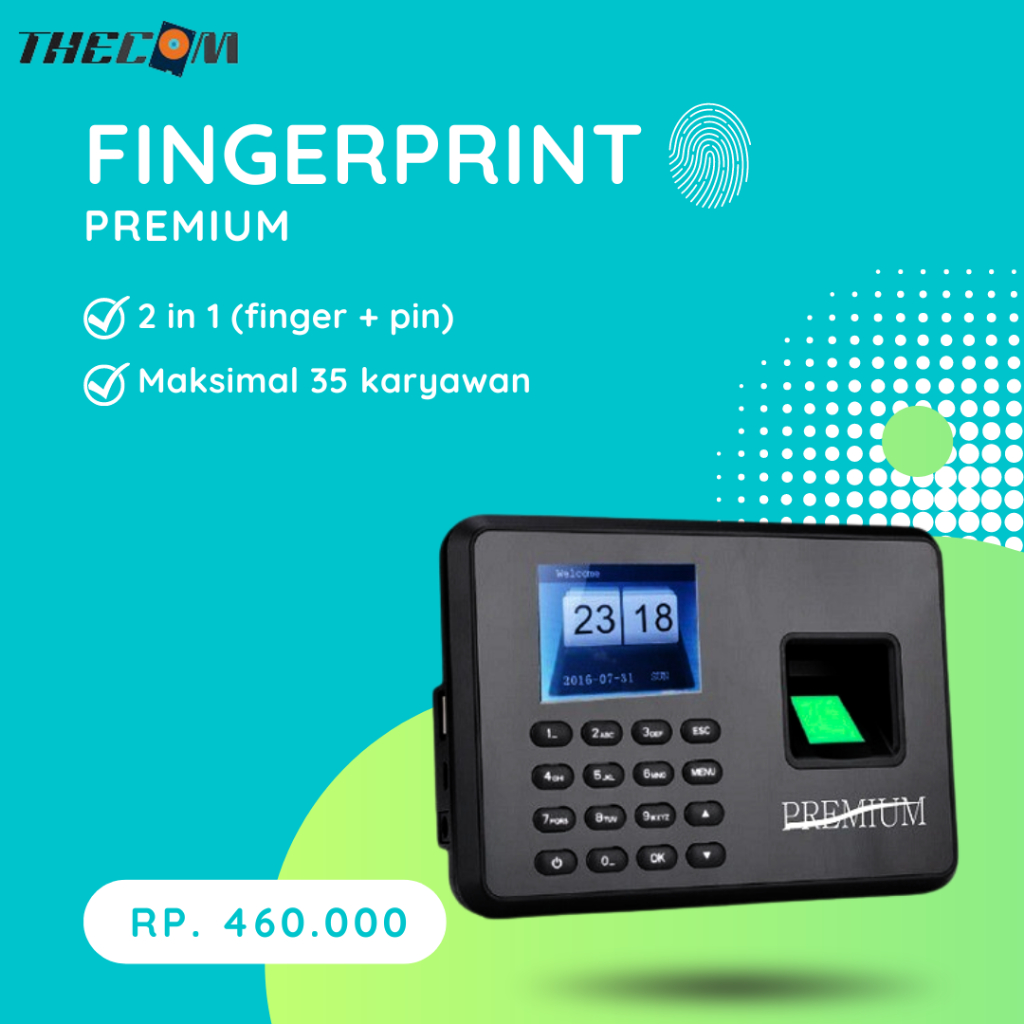 Jual MESIN ABSENSI / MESIN ABSEN / FINGERPRINT A3 MERK PREMIUM TERMURAH ...