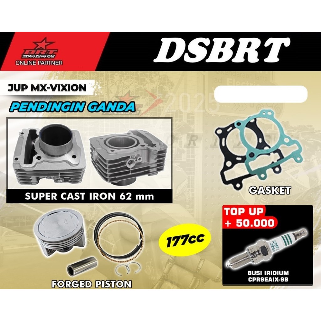 Jual Blok BRT Cast Iron 62 MX Series VIXION MX KING NVL NVA R15 XABRE ...