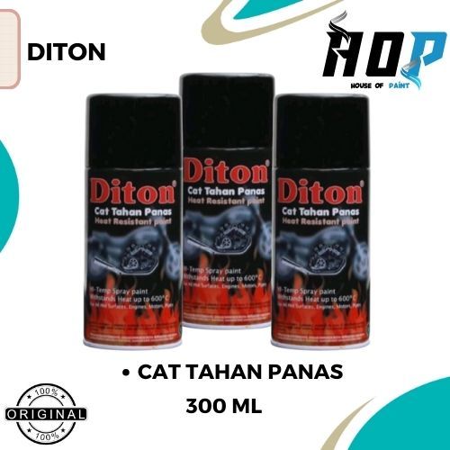 Jual Cat semprot Diton Premium Hi Temp BLACK anti panas hitam doff 150cc #catsemprot #magic # ...
