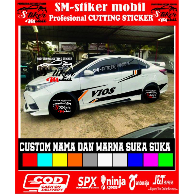 Jual stiker mobil sedan vios corona dll stiker body variasi mobil ...