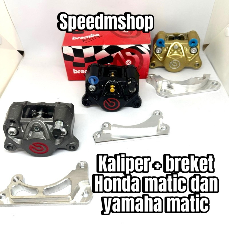Jual PAKET KALIPER 2 PISTON BIG LOGO THAILAND MODEL KTC PLUS BREKET MIO BEAT FINO XEON VARIO ...