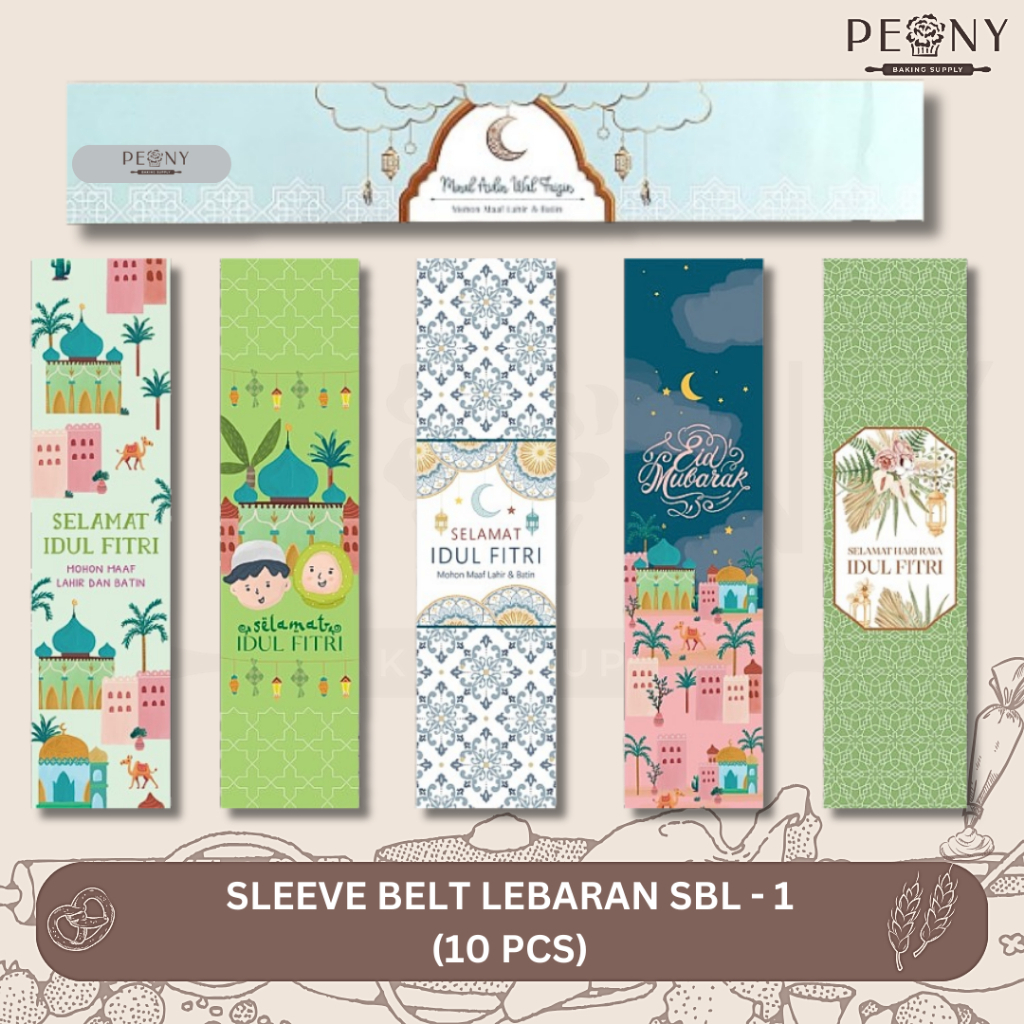 Jual SLEEVE BELT TEMA IDUL FITRI / SEGEL TOPLES LEBARAN ISI 10 PCS ...