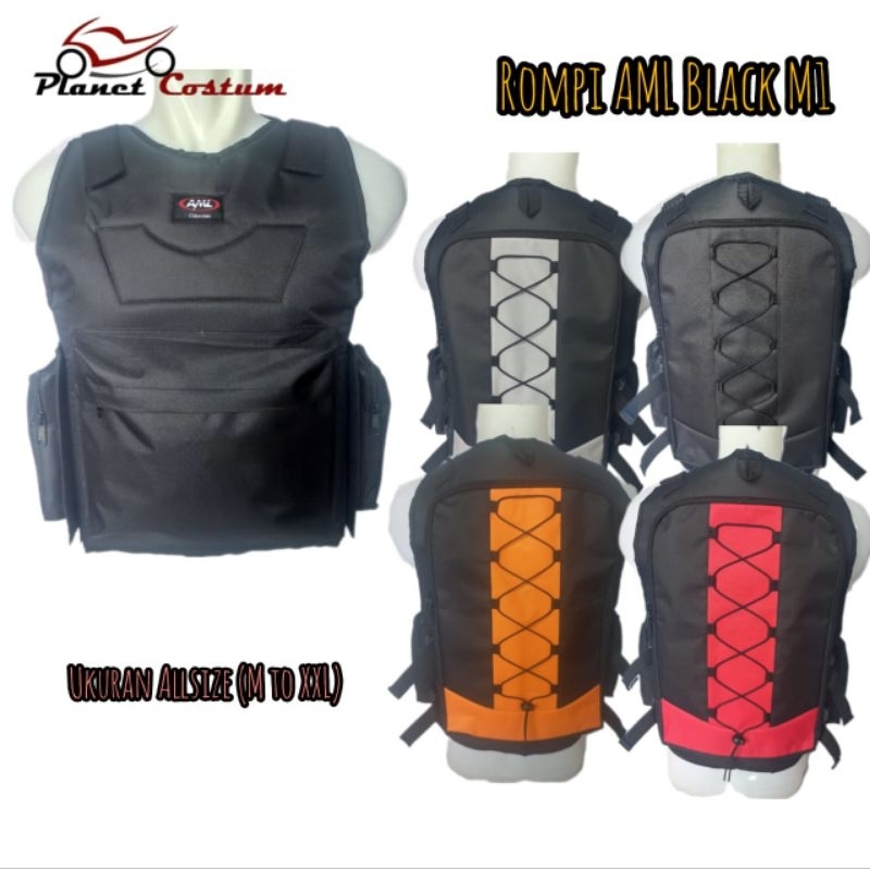 Jual Rompi Motor AML Black M1 ukuran allsize M to XXL | Shopee Indonesia