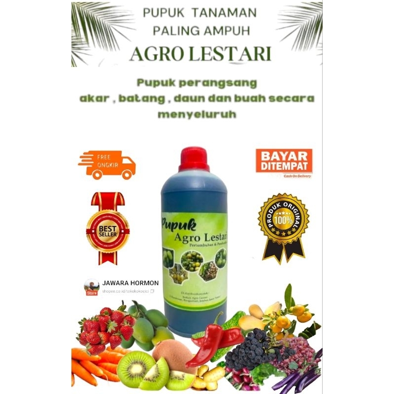 Jual Pupuk organik agro lestari Pupuk penyubur perangsang dan Pelebat buah-bunga Ukuran 1 Liter ...