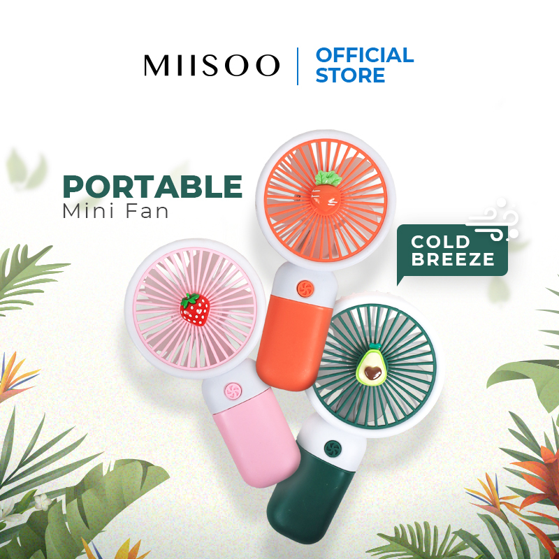 Jual MIISOO Kipas Angin Mini Motif Buah Lucu Portable Mini Fan Genggam ...