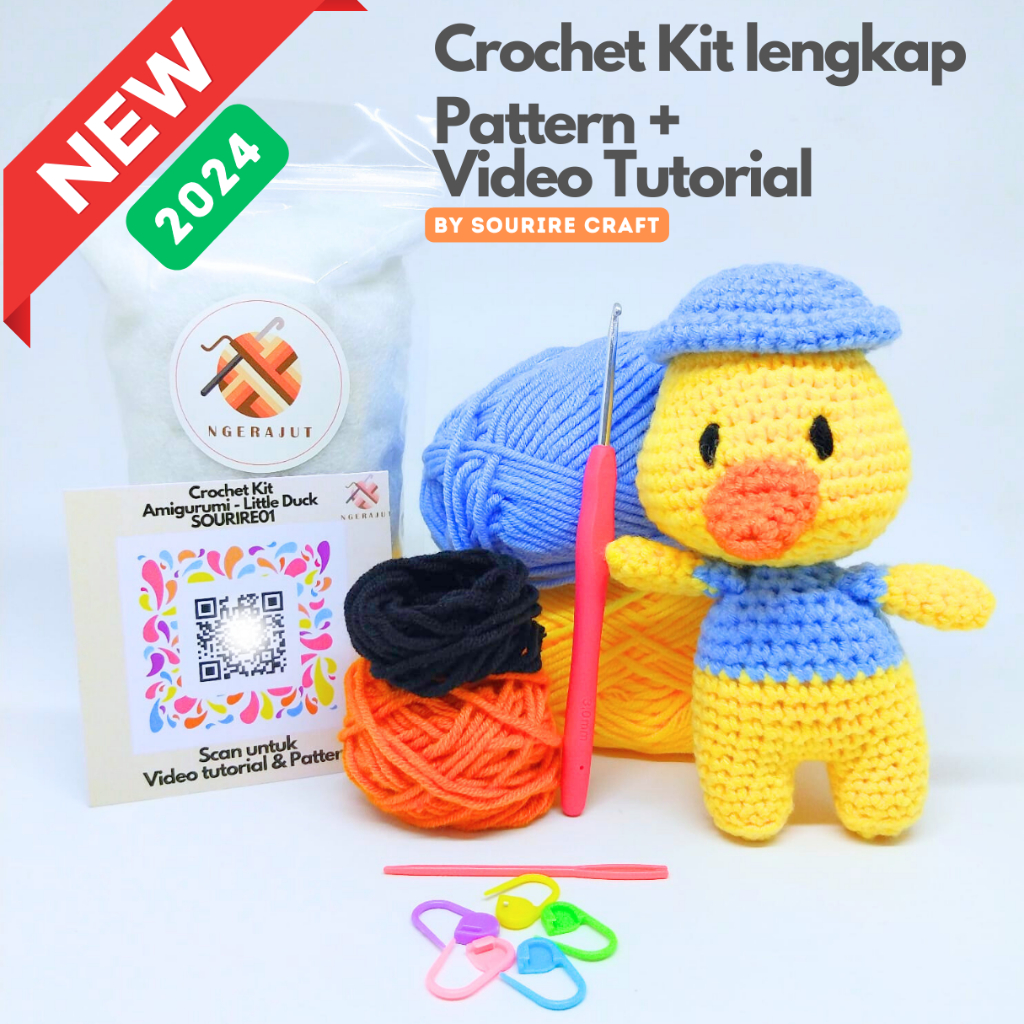 Jual Paket Belajar Rajut Pemula - DIY Crochet Kit Amigurumi - Little ...