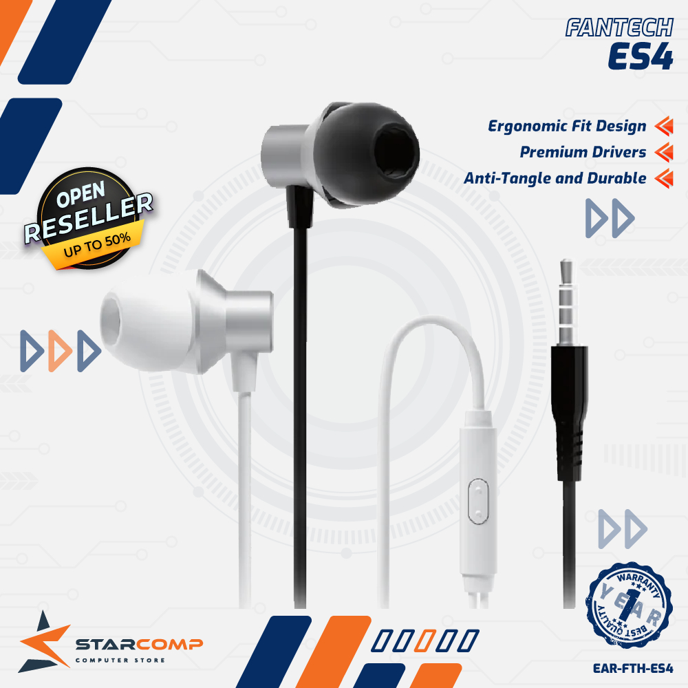 Jual Fantech LinkBUDS ES4 Lightweight Stereo Wired Earbuds | Shopee Indonesia
