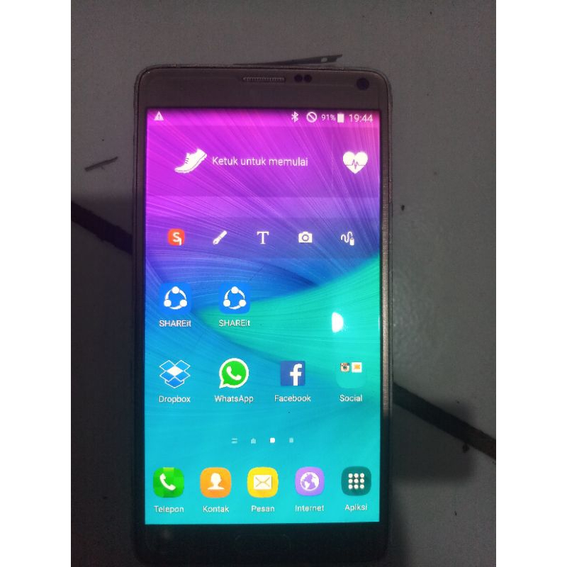 Jual lcd note 4 warna coklat berikut framenya minus retak TC | Shopee ...