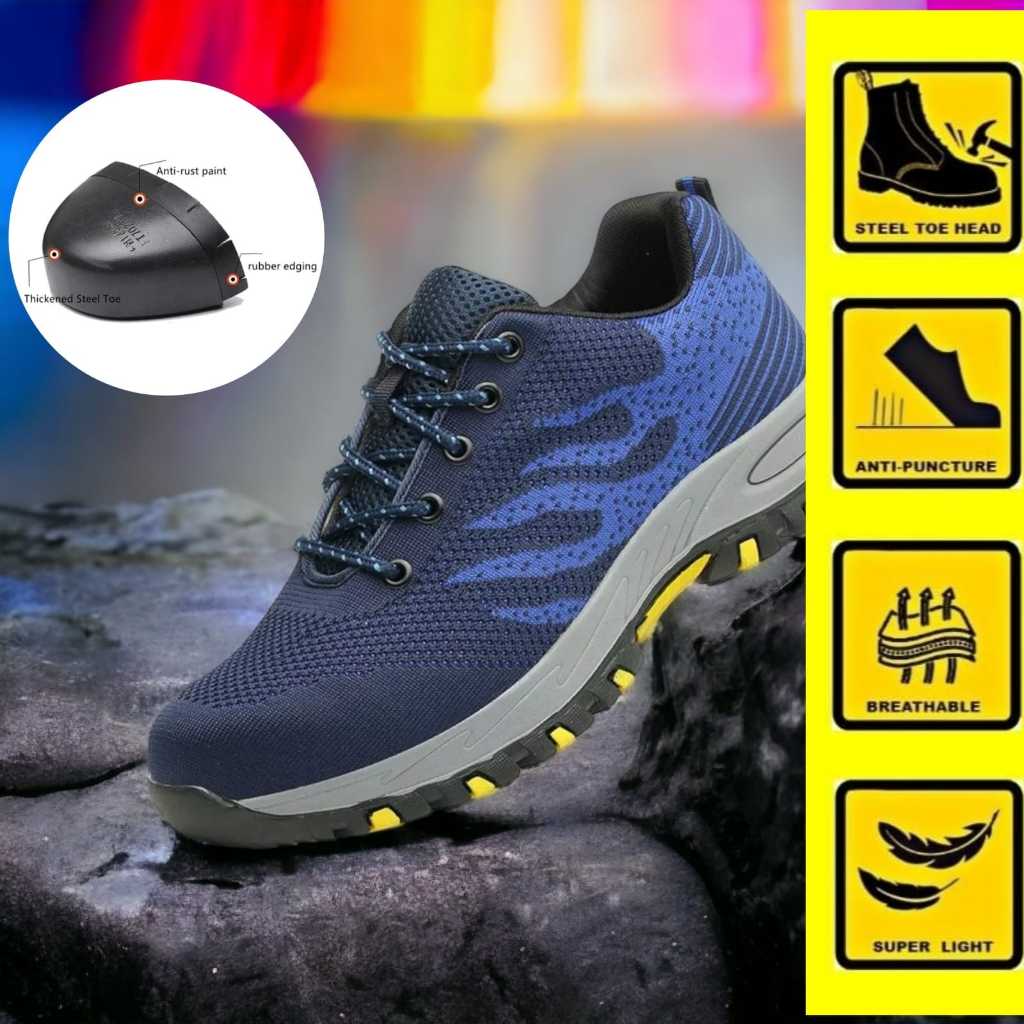 Jual Sepatu Safety Keselamatan Pria Wanita Ringan Sporty Ujung Besi ...